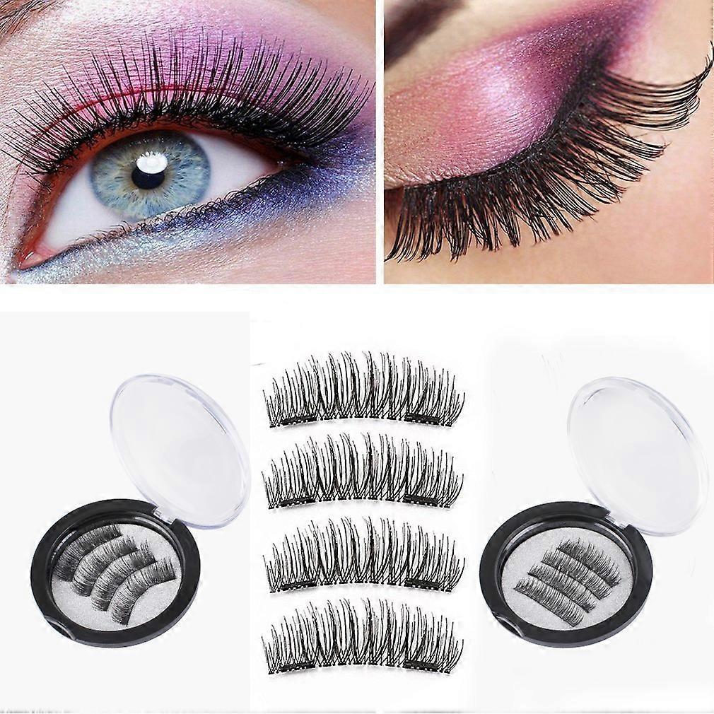 Magnetic Eyelashes Kit 3D Reusable Soft Magnetic False Eyelashes ...