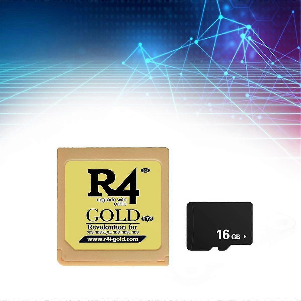 For R4 Game Card Game Card R4i Gold Burning Card Revoloution+16G Memory ...