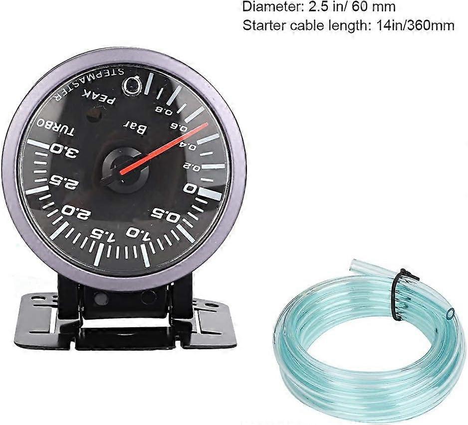 PB Turbo Boost Gauge, 2.5inch 60mm 3.0 Bar LED Car Modification LED ...