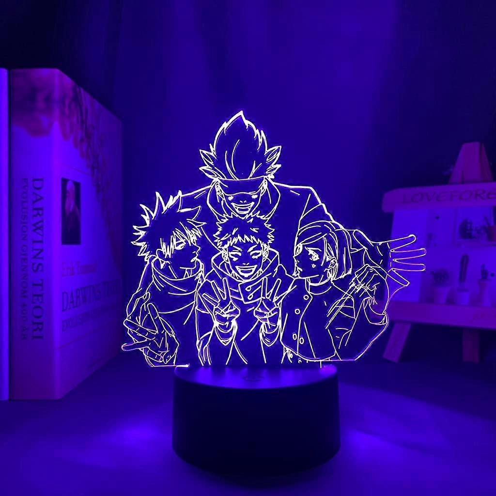 SBSG Jujutsu Kaisen Gojo 3D Illusion Night Light Lamp Smart Touch, RGB ...