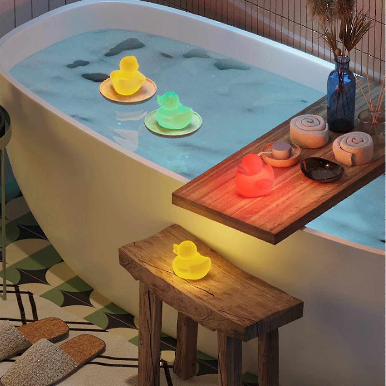 Floating Pool Lights, Led Glow Duck Bathtub Light, Rechargeble Night ...