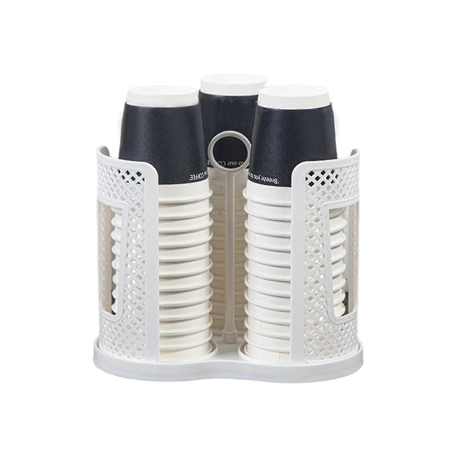 Paper Cup Holder Rotating Tray Cup Storage Dispenser with 3 ...