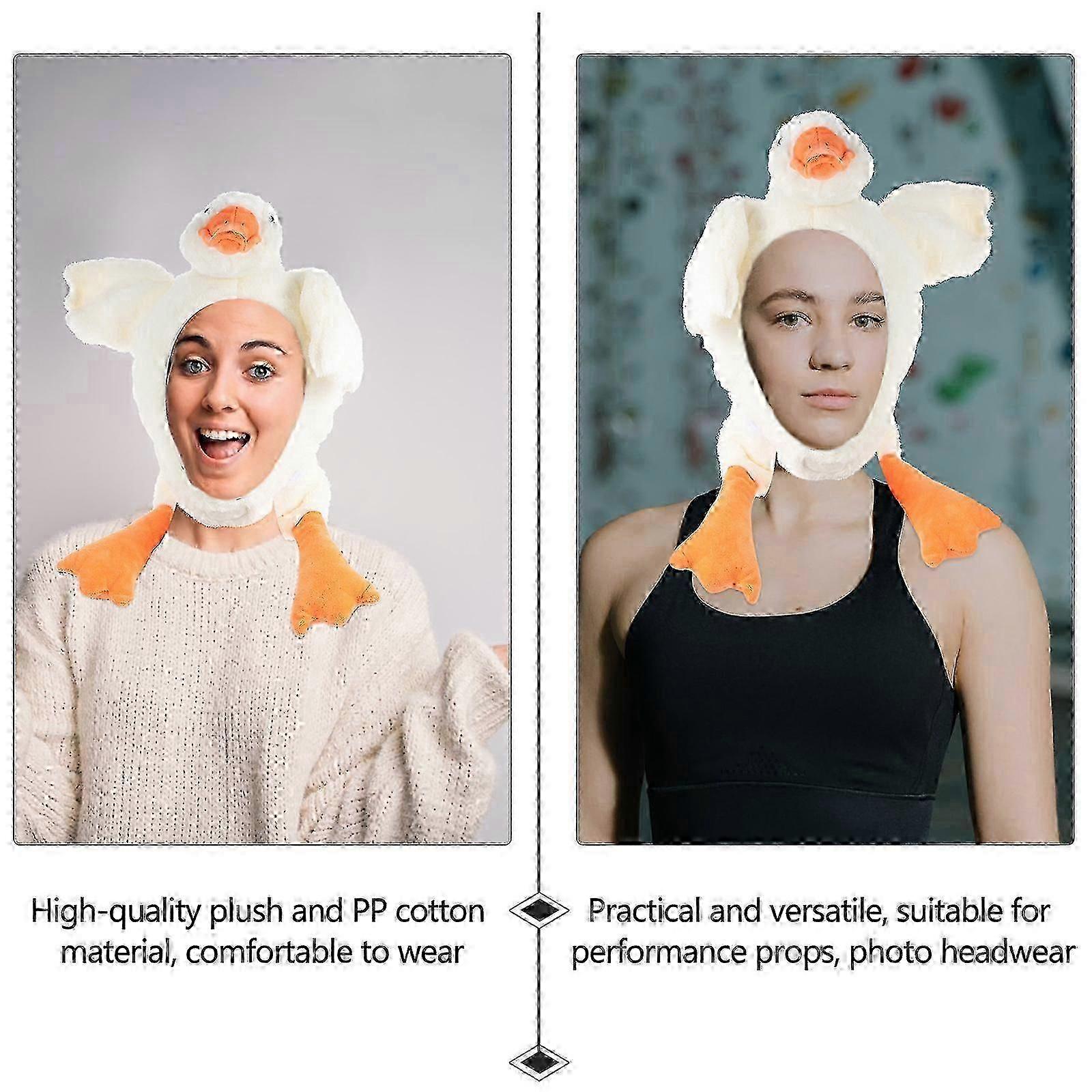 Kids Hats Party Photo Booth Props Swan Plush Hat Swan Plush Toy Cute ...