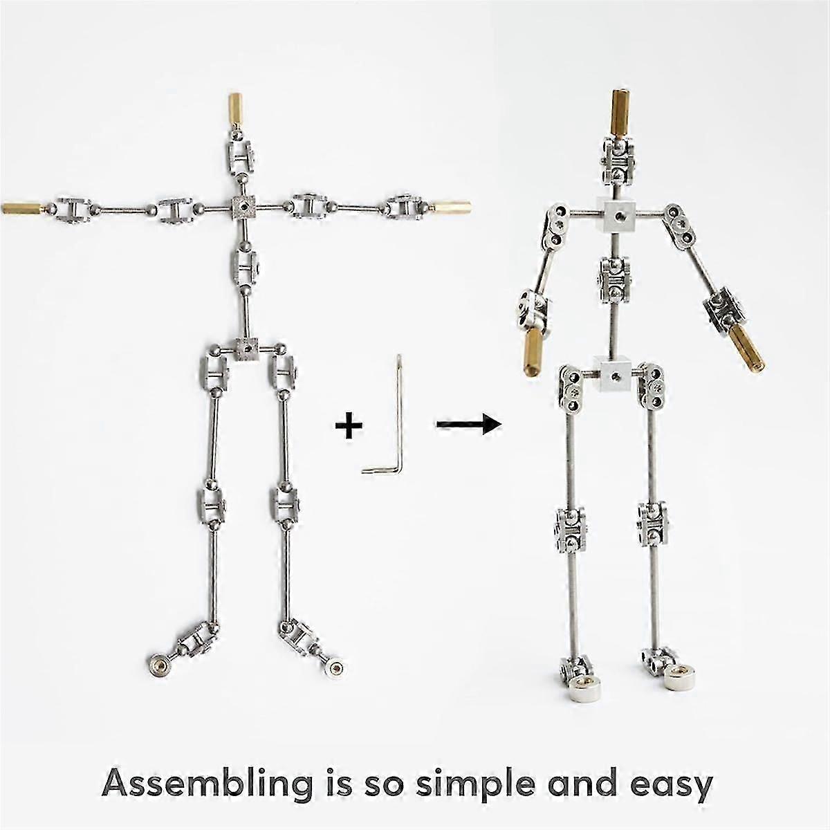 Armature Kit - DIY Metal Puppet Figure Skeleton, Easy to Assemble ...