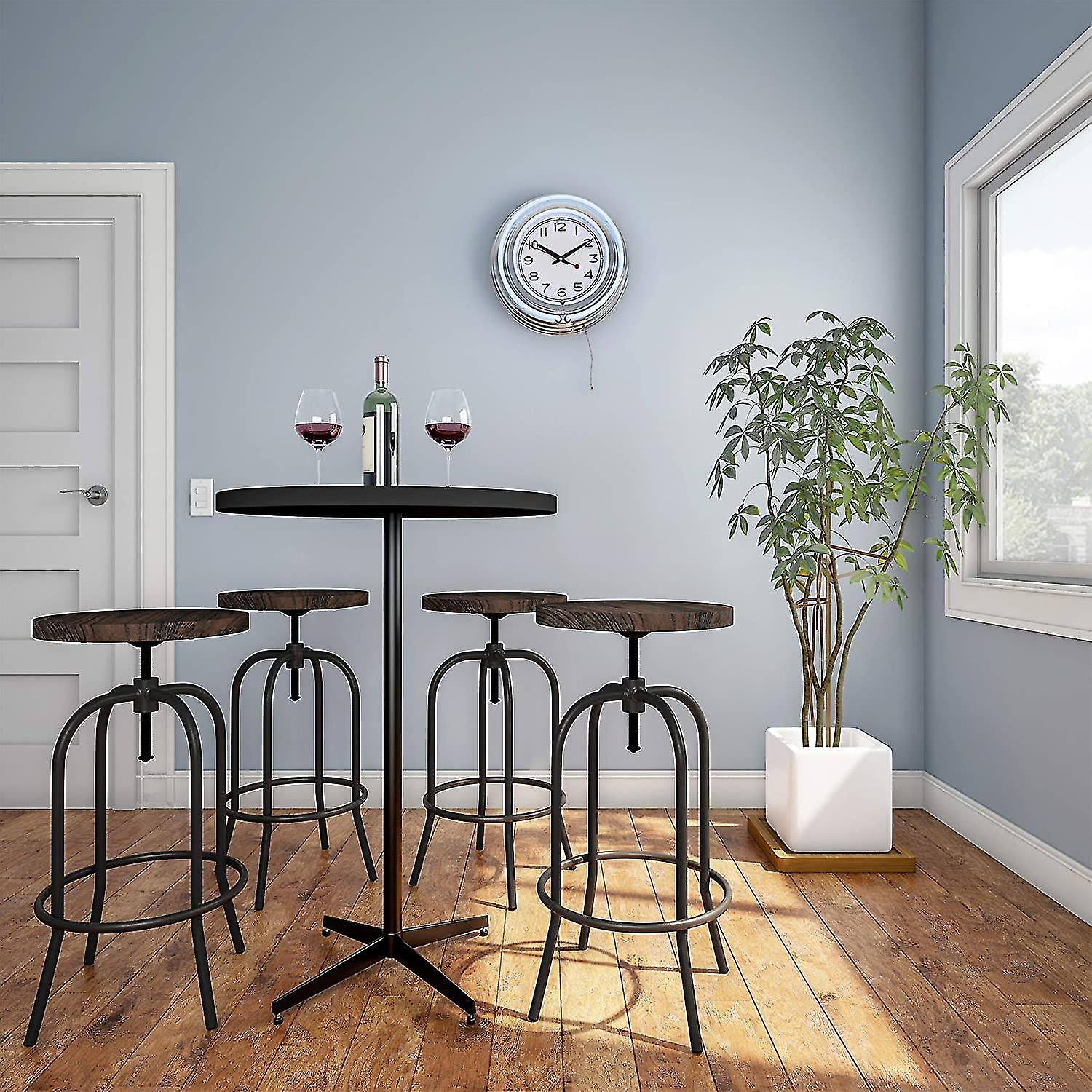 Trademark Gameroom (white Neon Wall Clock-14 Round, Double Light Ring ...