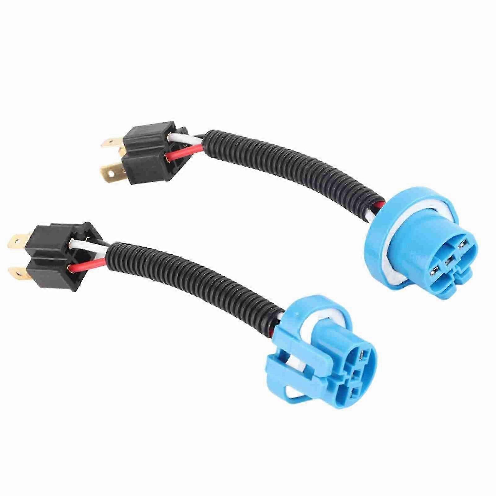 Headlight plug adapter for 9007 to H4 - 2pcs male to female cable ...