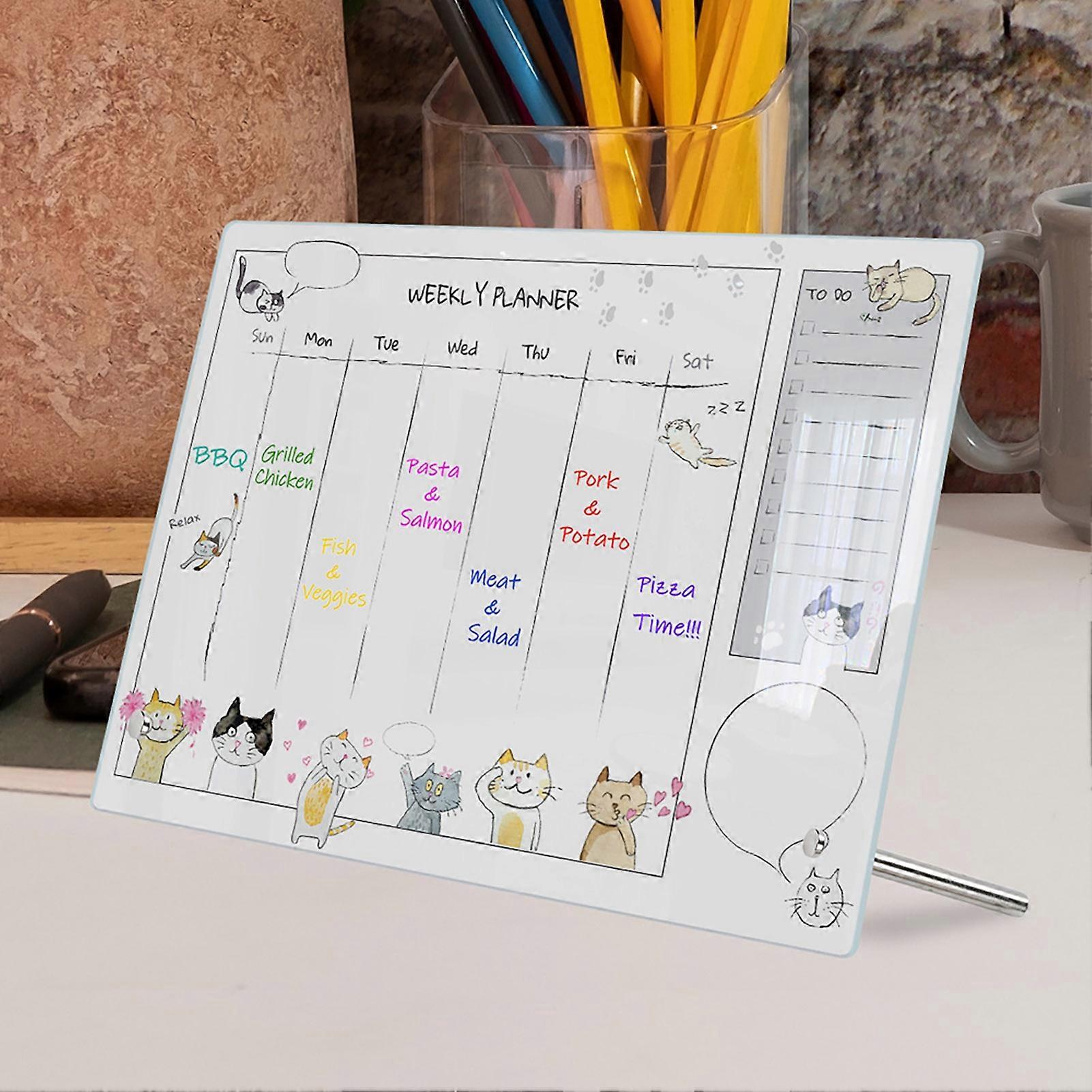 Kinzd Daily Planner Whiteboard Acrylic Desktop Small Whiteboard ...
