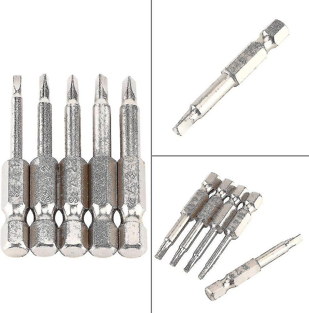 5pcs 50mm 1/4" Hex Triangle Screwdriver Bits 1.8/2.0/2.3/2.7/3.0 Strong ...