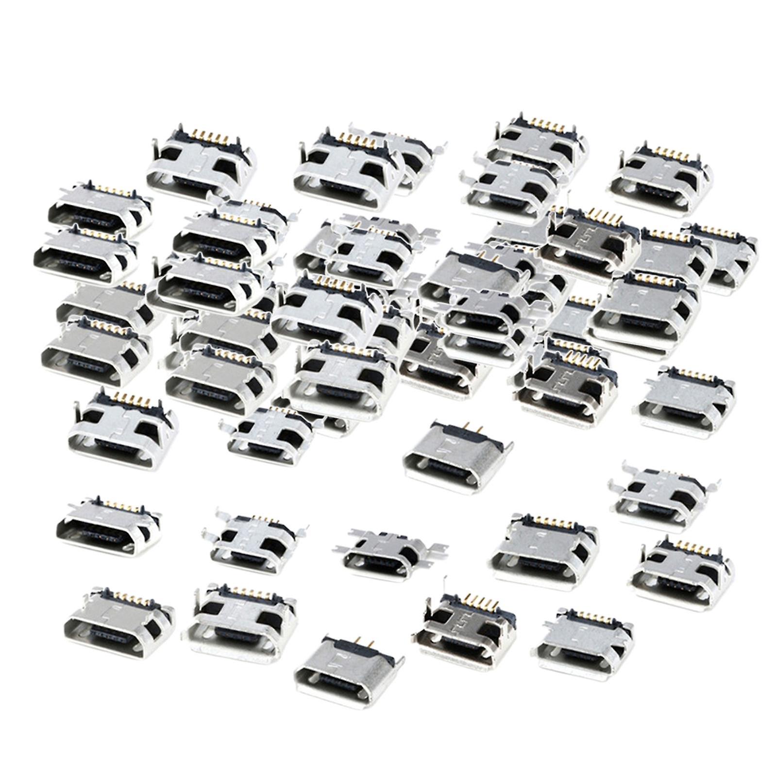 Micro USB 5Pin Female Socket Connector Port 12 models each 5pcs | Fruugo UK
