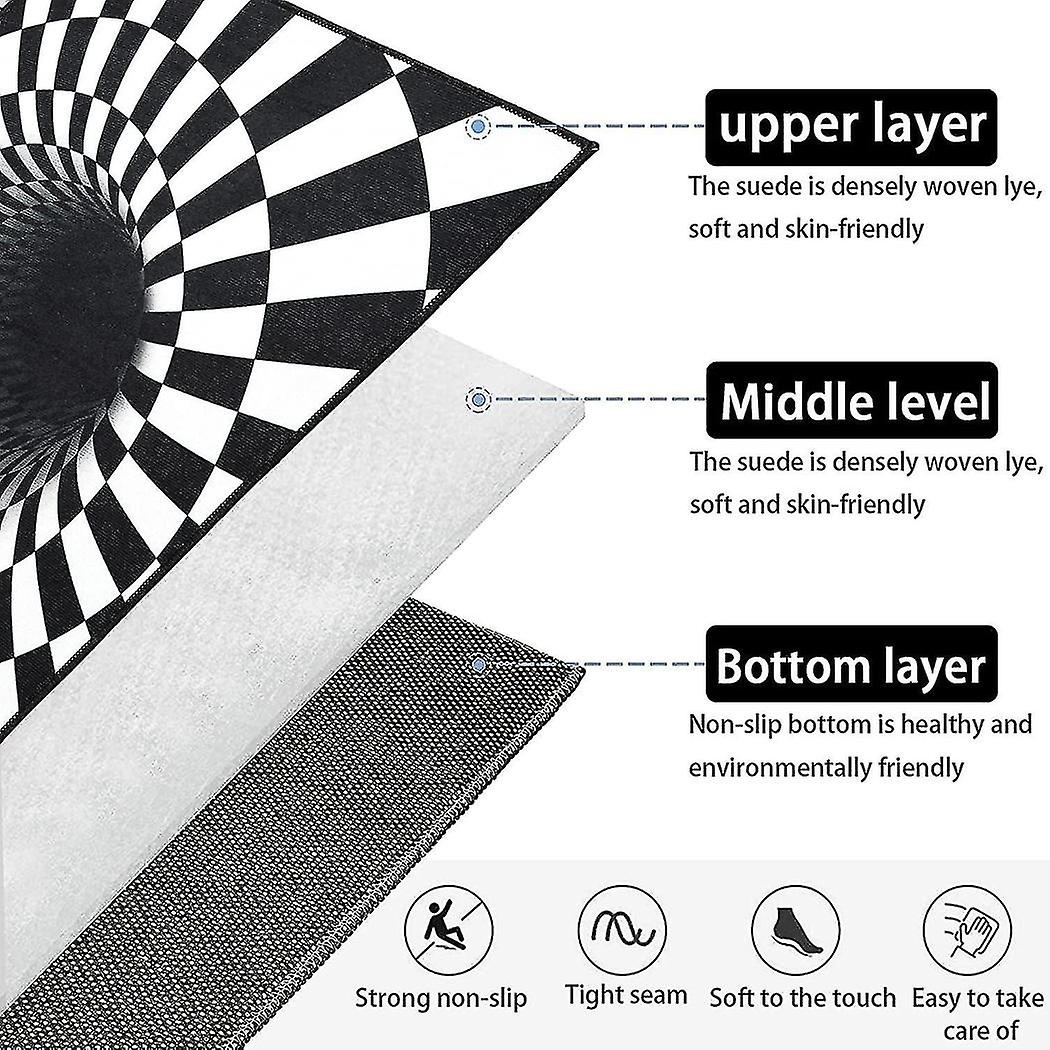 Optical Illusion Rug 3d Stereo Checkered Vortex Optical Illusions Rug ...