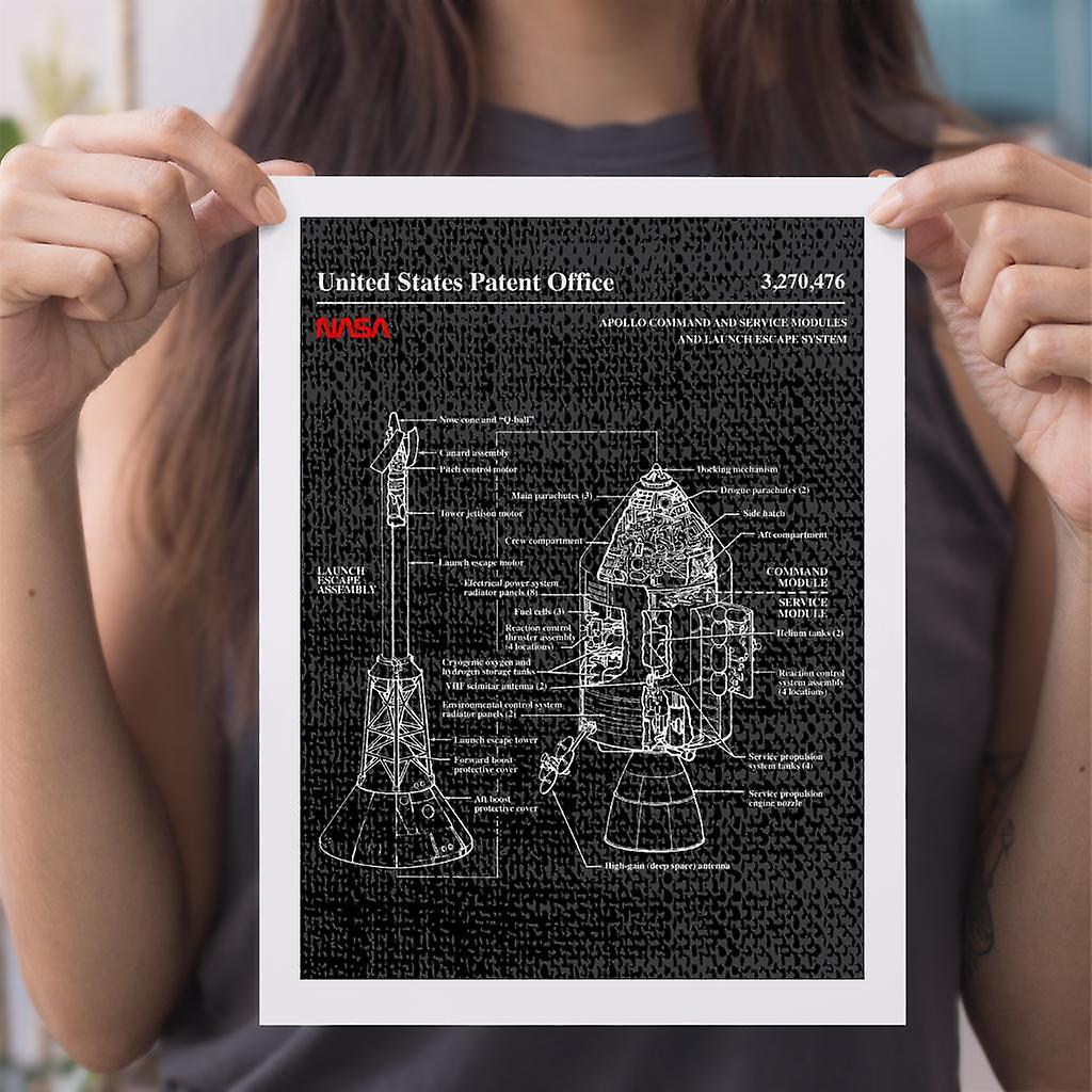 NASA Apollo CSM Escape System Blueprint A4 Print | Fruugo UK