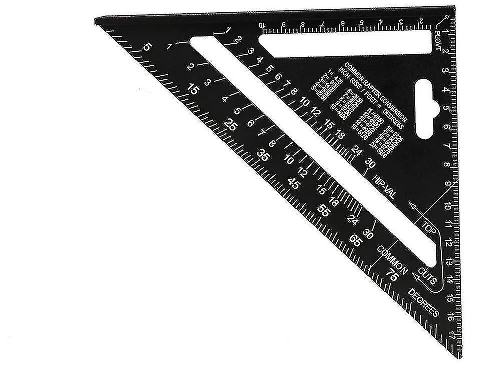 7Inch Imperial Triangle Ruler Angle Protractor Metric/imperial Square ...