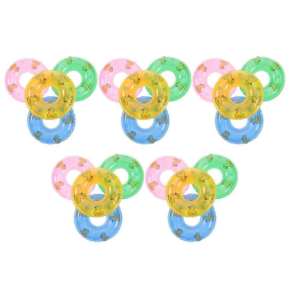 20pcs Mini Swimming Rings Model Decorative Small Swim Rings Tiny Swim ...