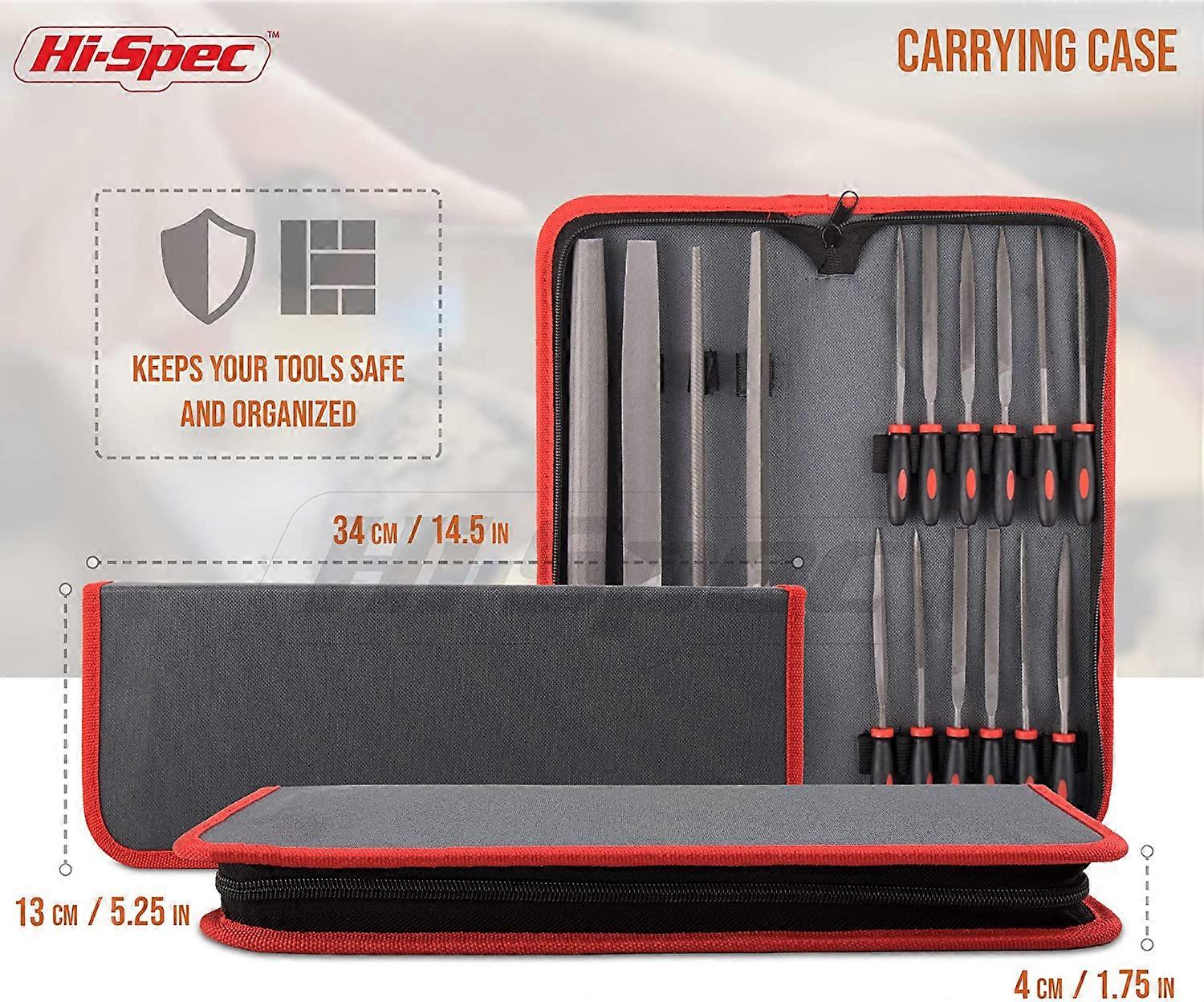 Hi-Spec File Kit, 16Pc Carbon-Steel Files, 200Mm File, Half Round ...