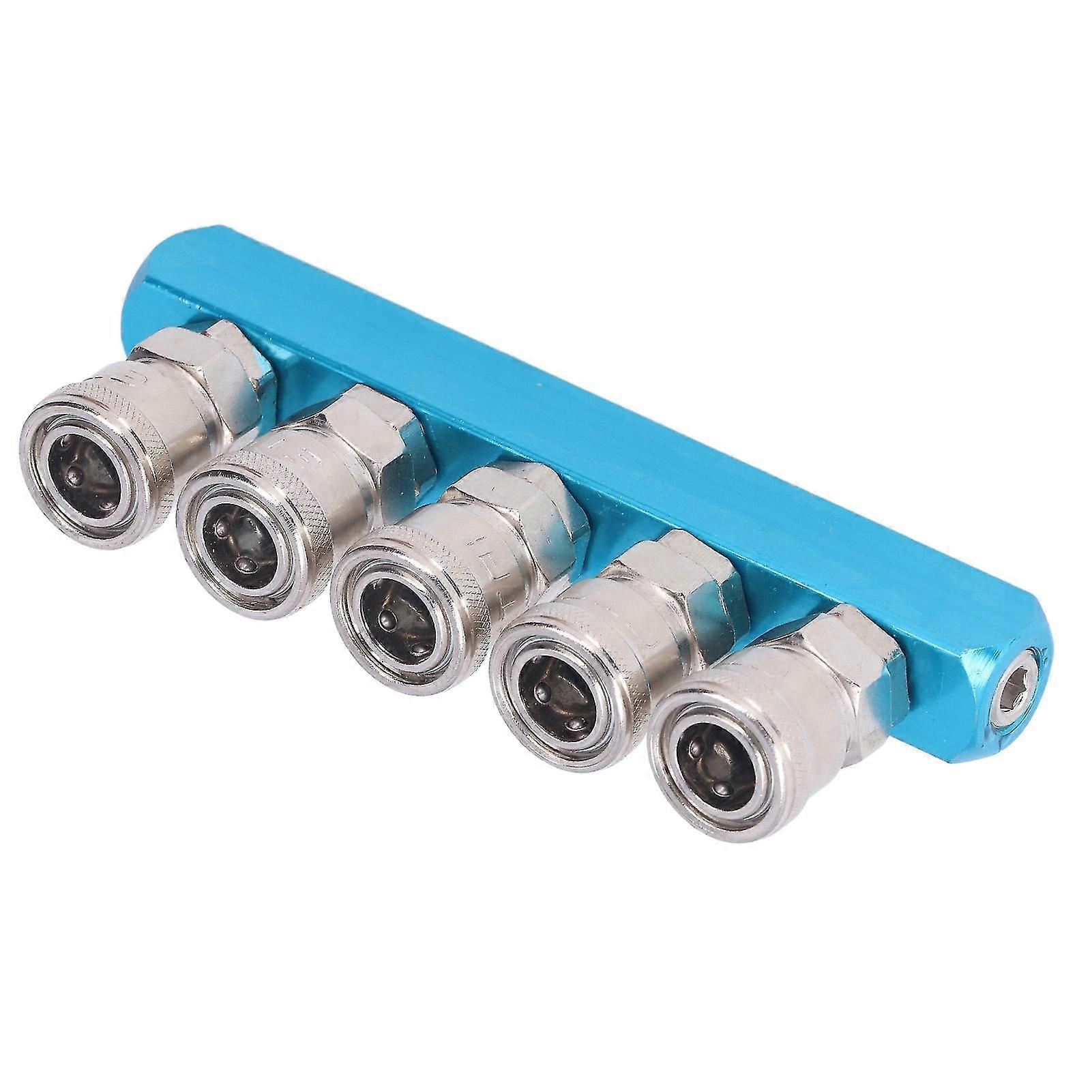 Pneumatic Manifold G1/4 Air Distribution Block with Straight Connector ...