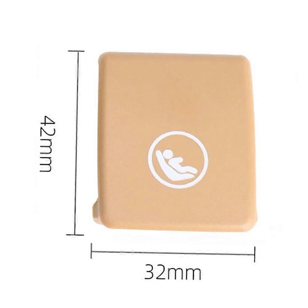 1pc Car Rear Child Seat Isofix Mount Cover Plastic Brown Durable Car ...