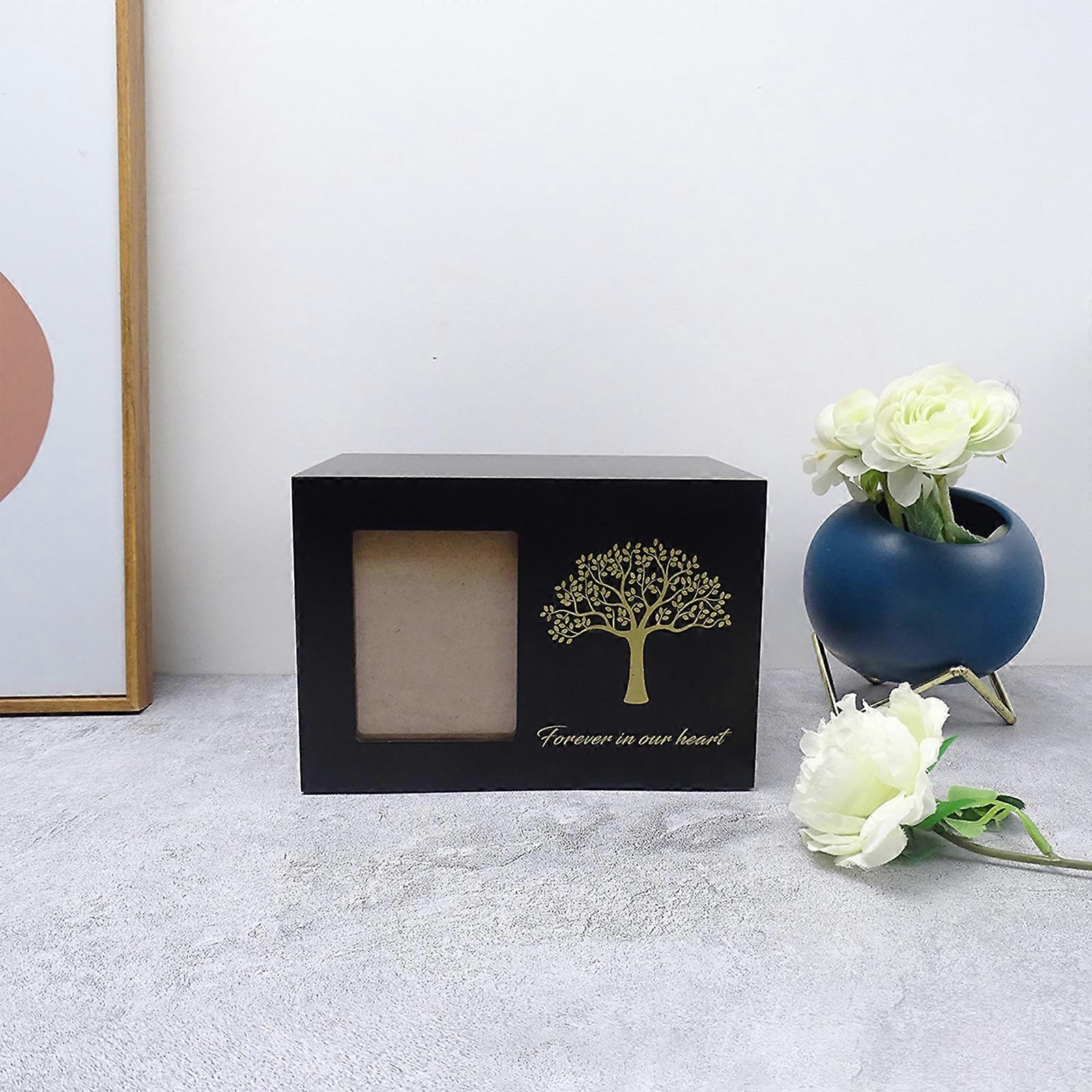 Handmade Urn for Pets Ashes with Photo Frame Layout Ashes Photo Box ...