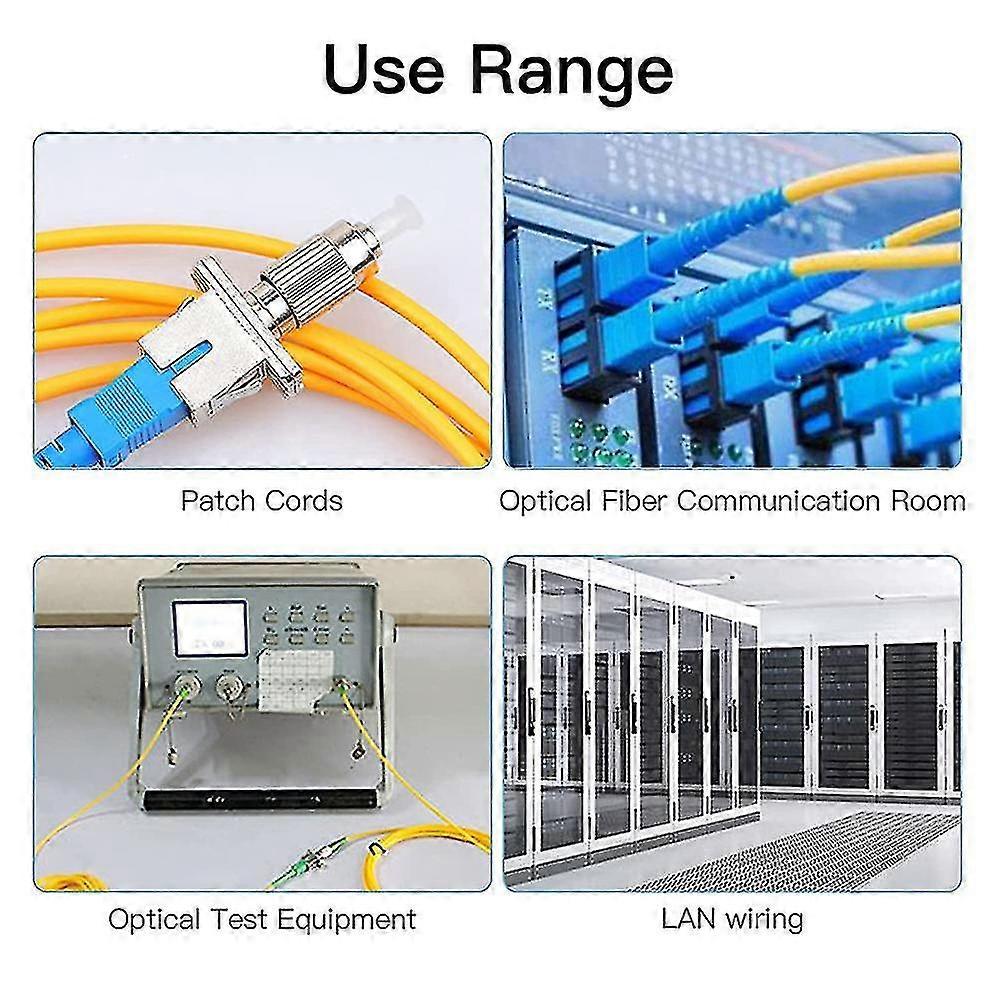 3 pcs Hybrid Optical Fiber Adapter Fiber Flange Connector Single Mode 9 ...