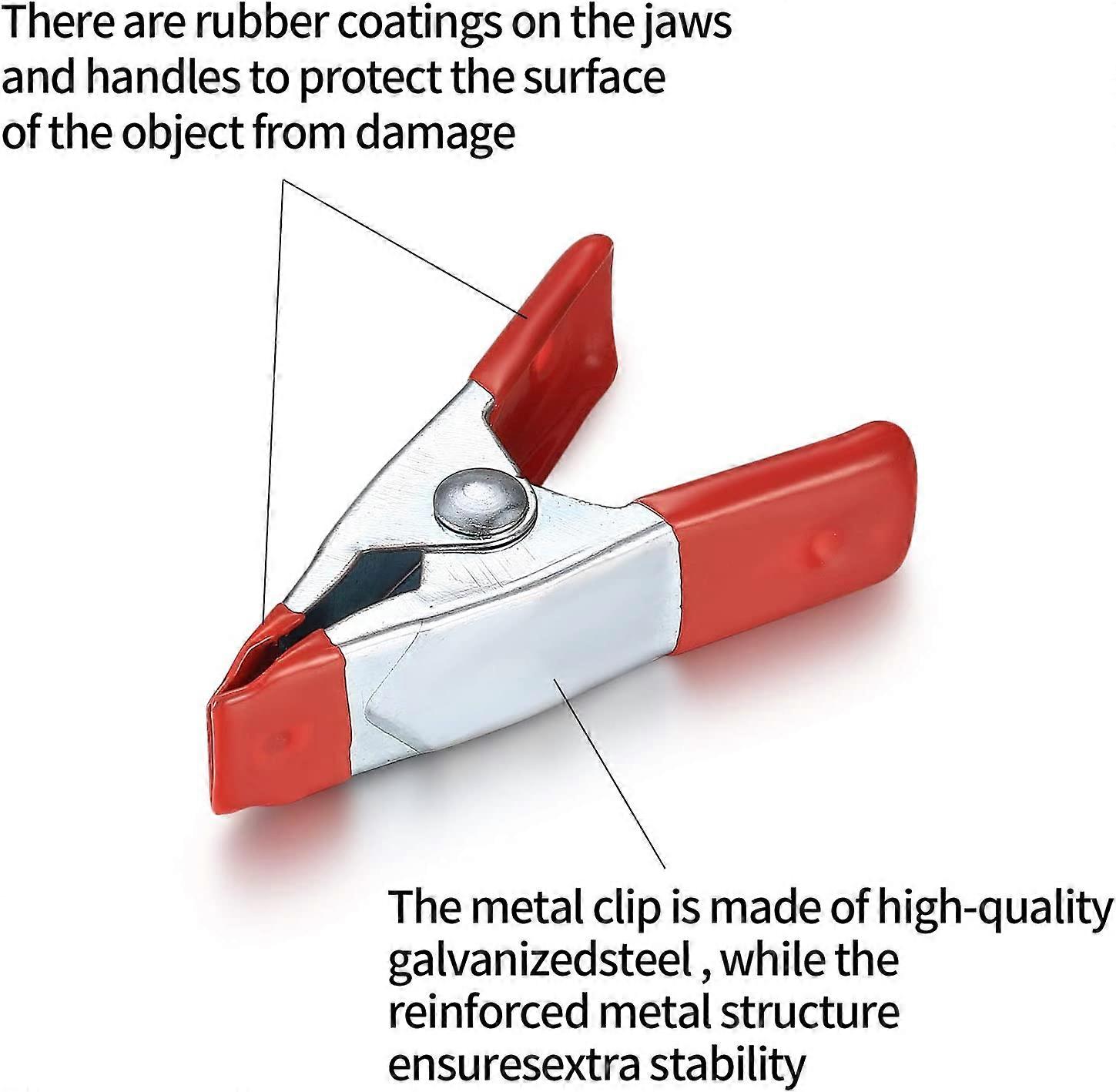 Metal Spring Clamps, Heavy Duty Rubber Coated Tipped Handle Holder ...