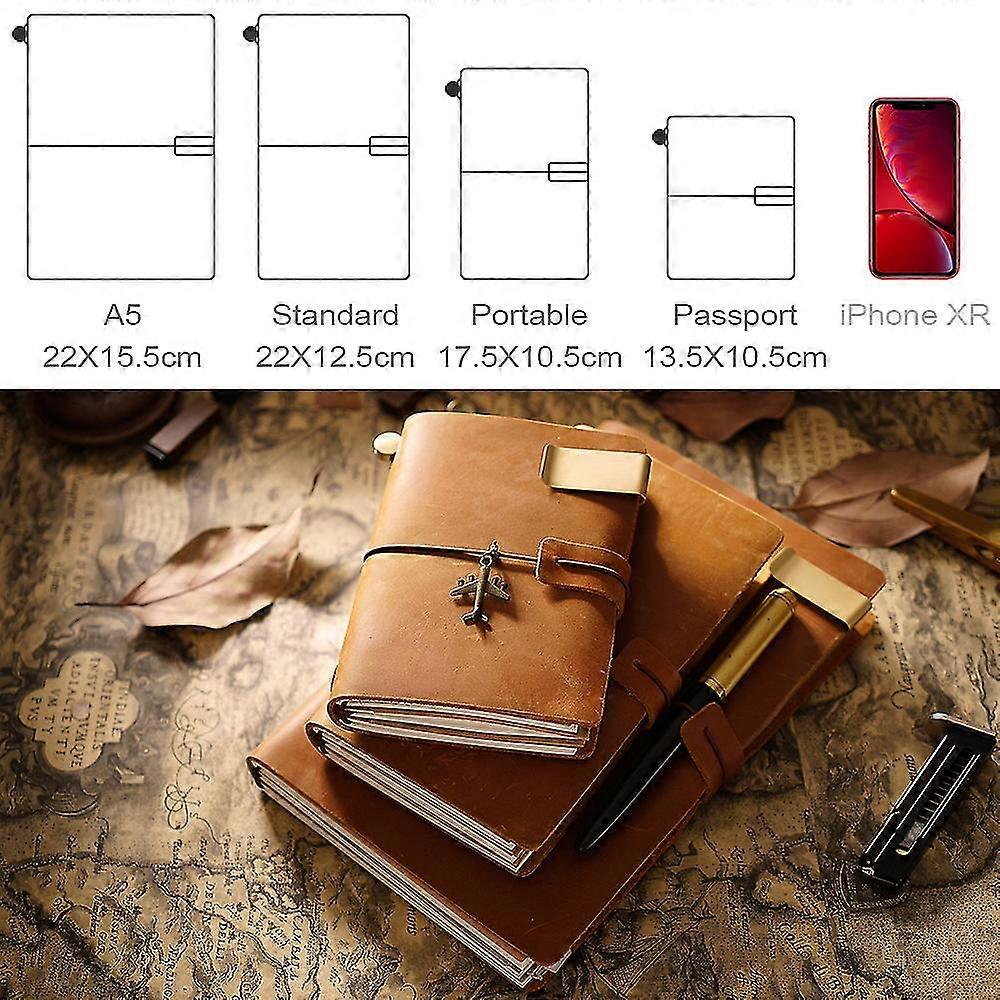 100% Genuine Leather Traveler's Notebook travel Diary Journal Vintage ...