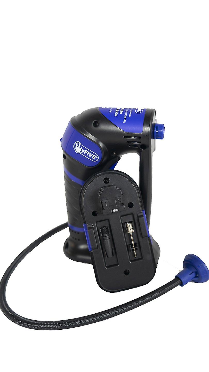 Hyfive digital cordless rechargeable air compressor tyre inflator pump ...