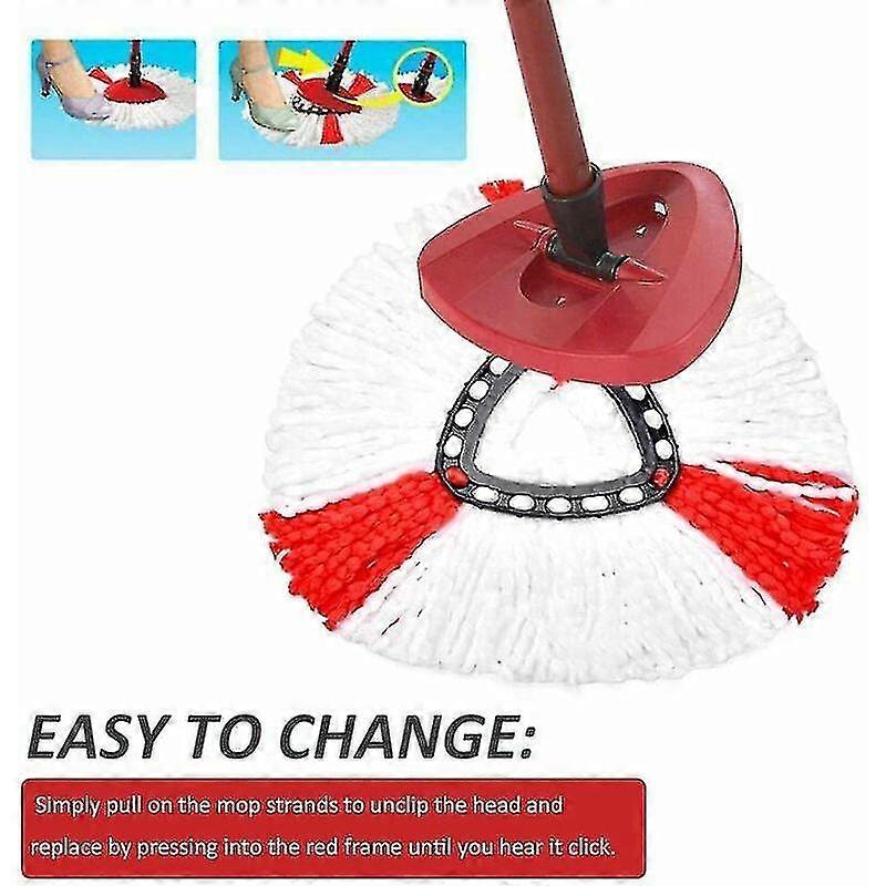 4 Pack Replacement Mop Heads For 2 In 1 Microfiber Mop, Floor Cleaning ...