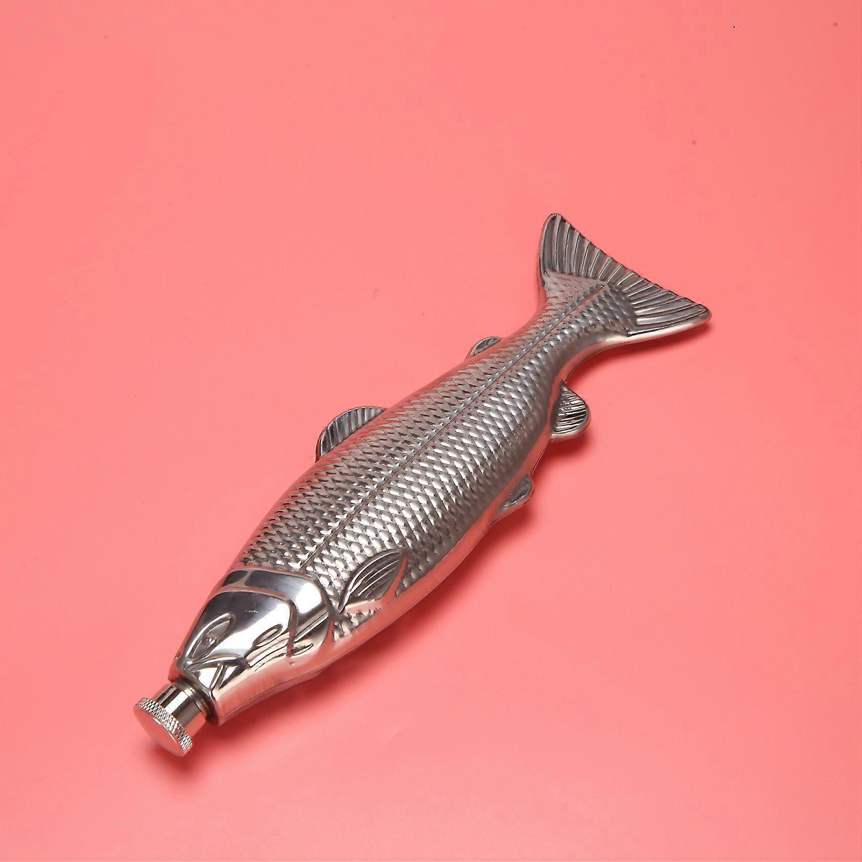 1 Set Fish-Shape Hip Flask 5Oz Bottle Mini Pocket Flask Stainless Steel ...