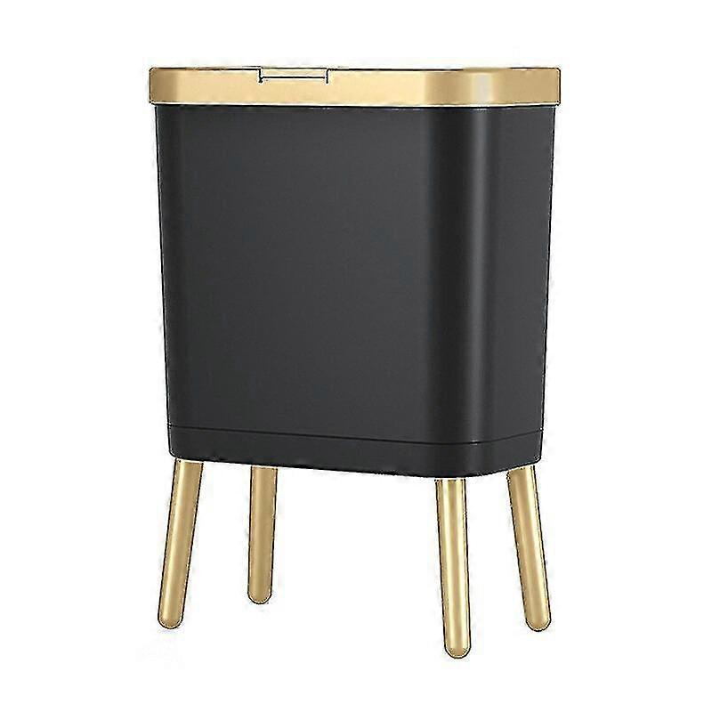 Luxury Golden Trash Can Large-capacity Trash Bin For Kitchen Bathroom ...