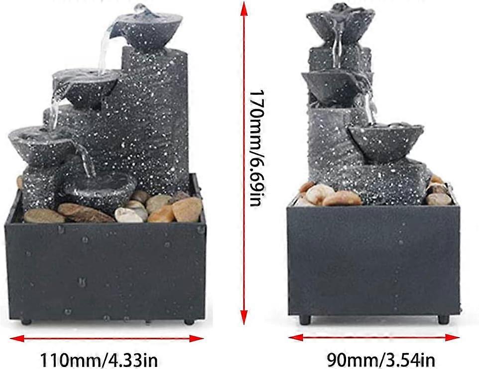 Inomhus vattenfall fontän, meditation vatten fontän Liten vattenfall ...