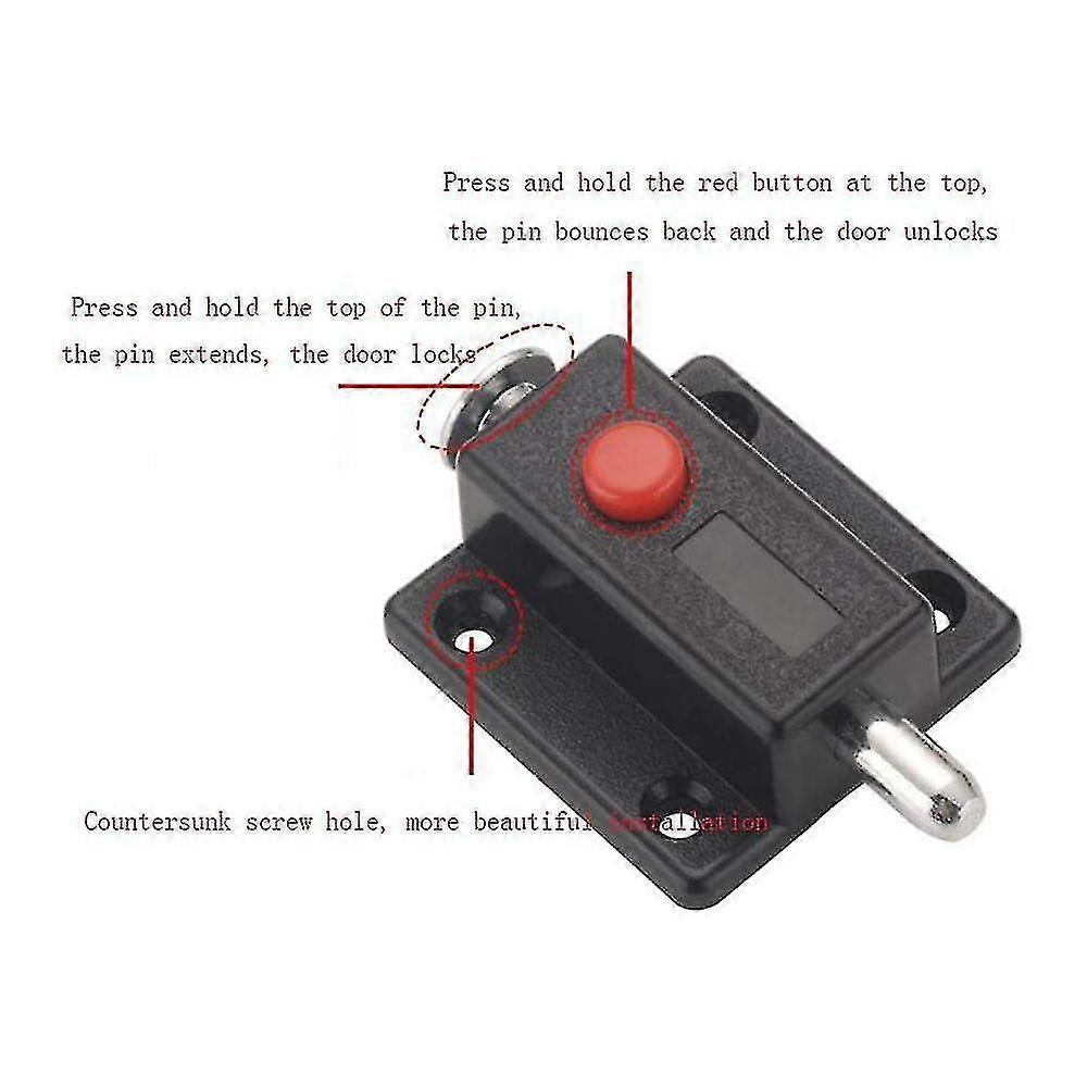 6 Pieces Spring Loaded Window Cabinet Knob Automatic Door Latch Lock ...