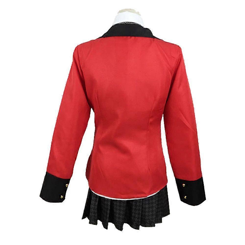 Anime Kakegurui Jabami Yumeko Cosplay Costume Japanese Red Full Set ...