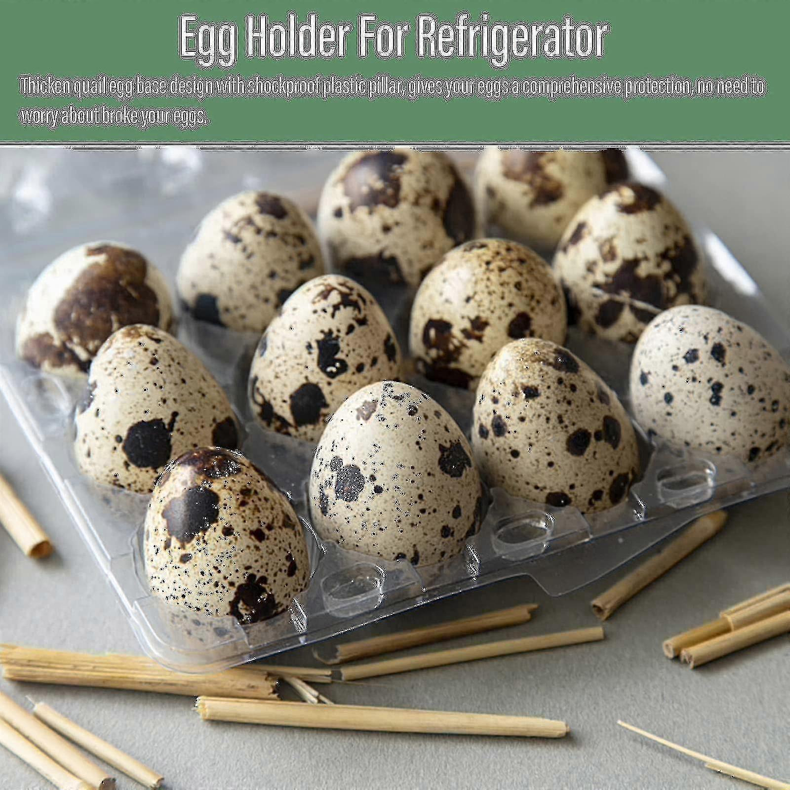 100pcs 12 Grids Quail Egg Box Reusable Quail Egg Cartons Egg Stora Box ...