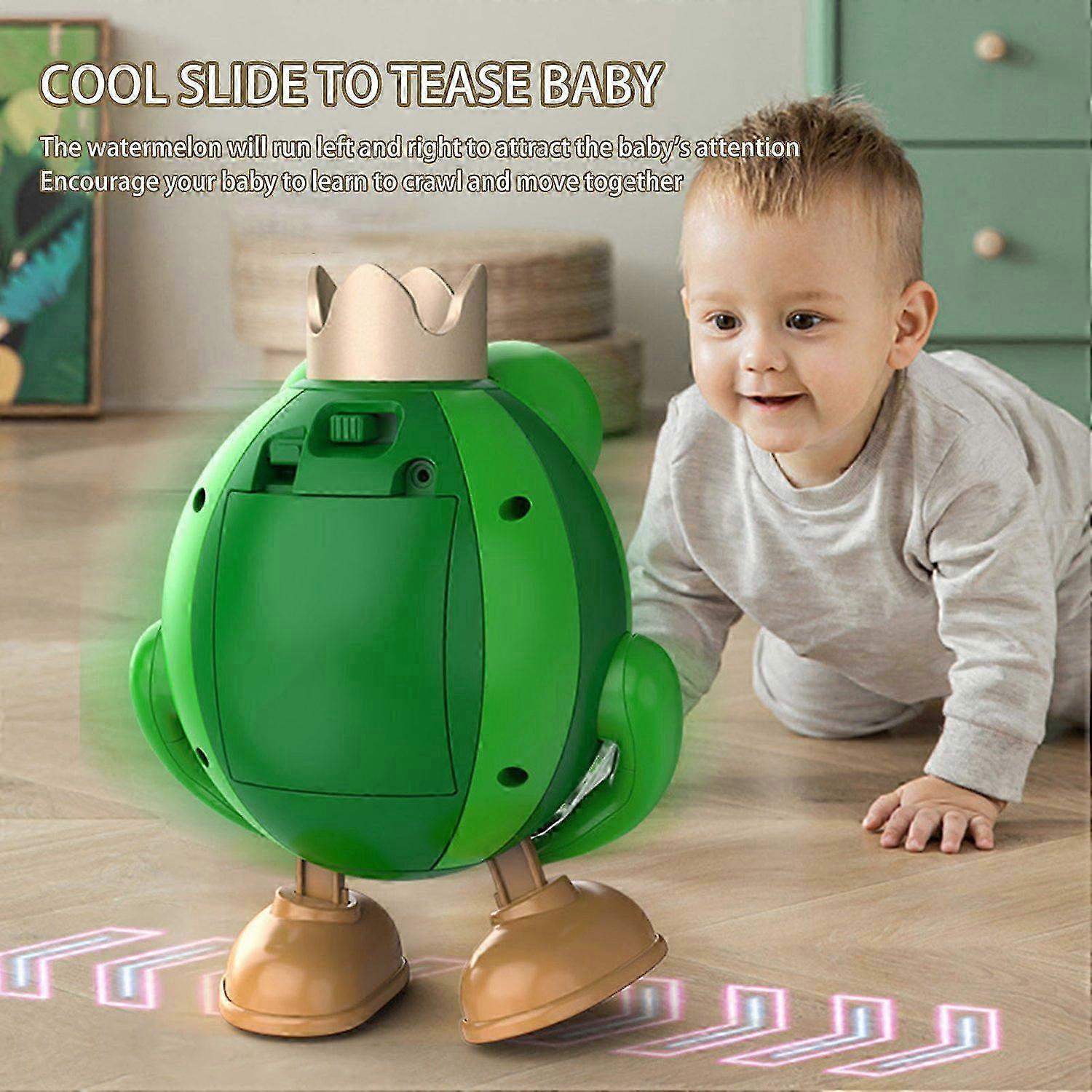 Interactive LED Music Robot Toy Dancing Watermelon Prince for Kids with ...