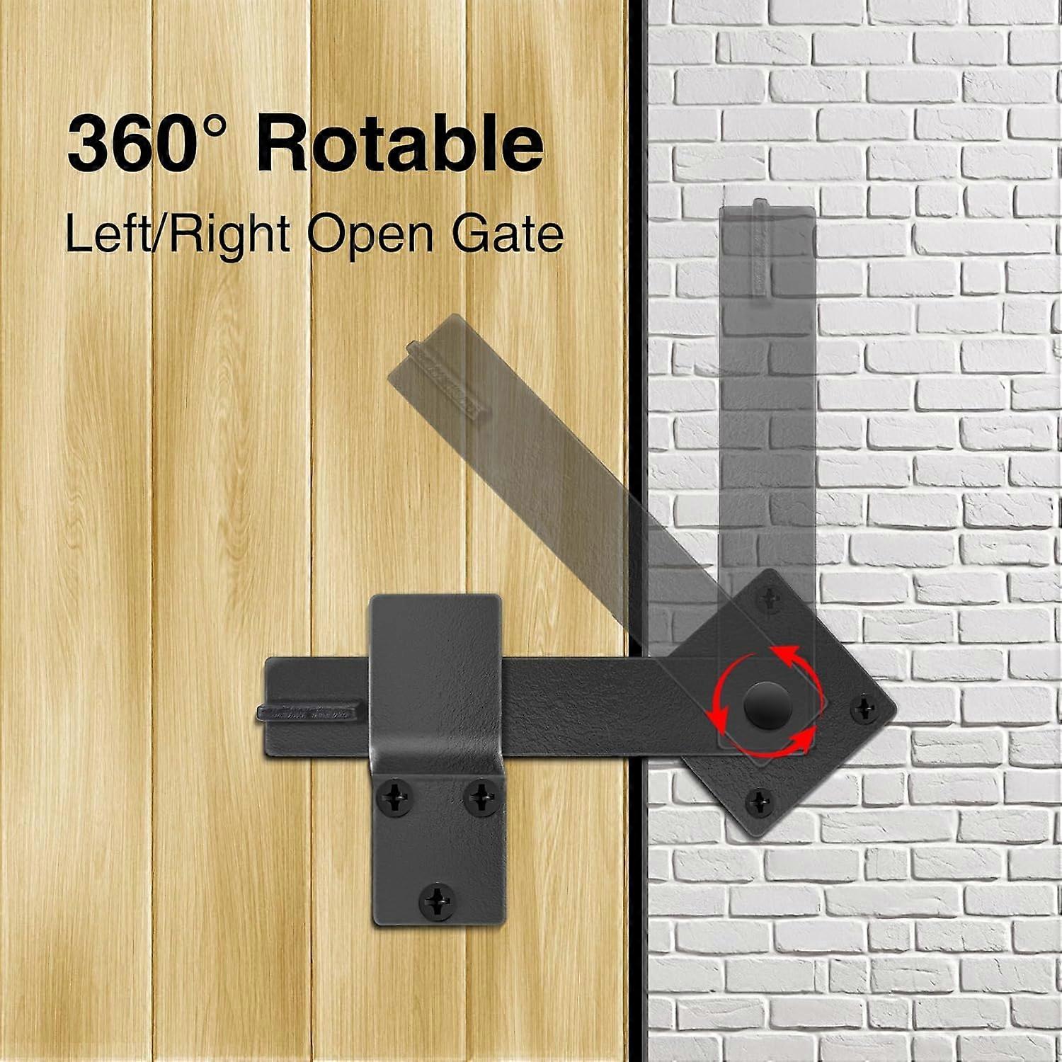 6" Farm Flip Gate Latch for Wooden Fence - Sturdy Barn Door Lock Flip ...