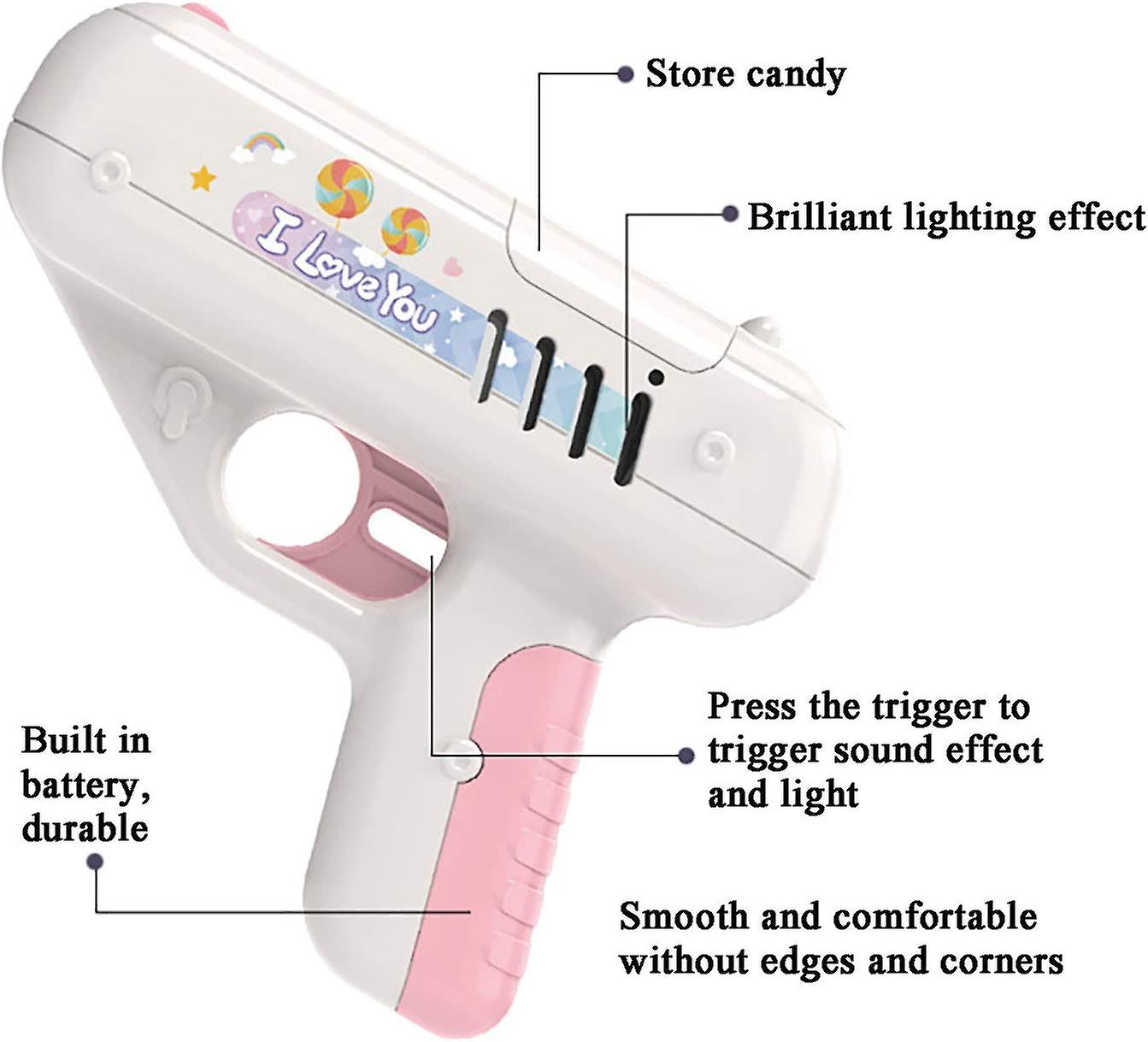 Heytea Candy Gun Sound And Light Electric Lollipop Gun, Surprise ...
