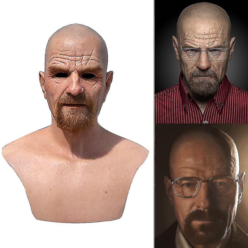 Latex Full Head Overhead Walter White Breaking Bad Halloween Cosplay ...