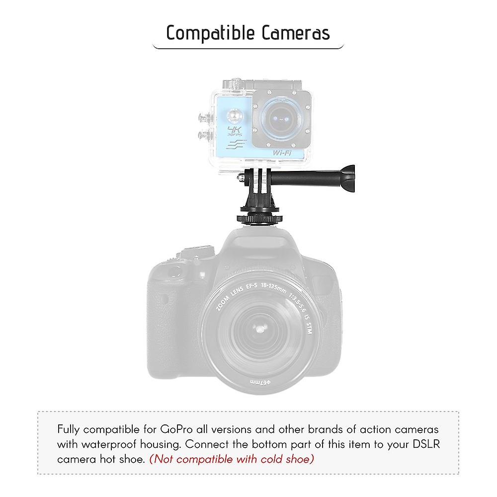 Tripod Screw to Action Camera Flash Hot Shoe Mount Adapter for GoPro ...