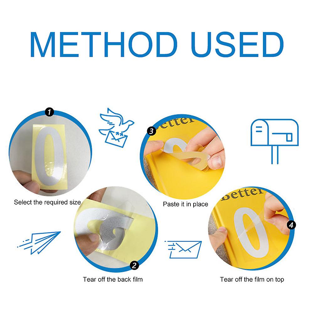 Reflective Number Labels Weatheproof Reflective Mailbox Numbers for ...