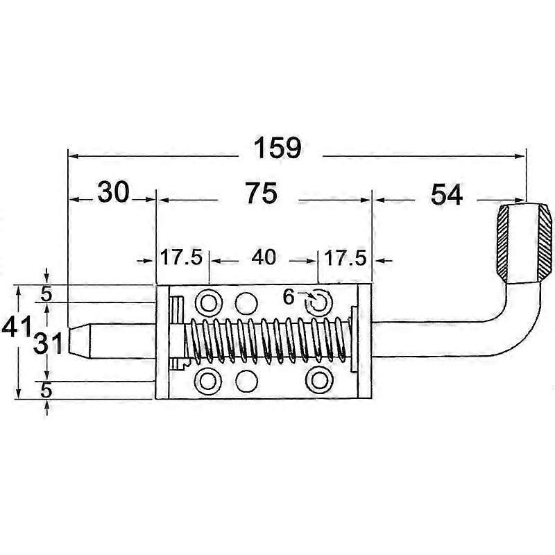 Small spring-loaded trailer lock | Fruugo UK