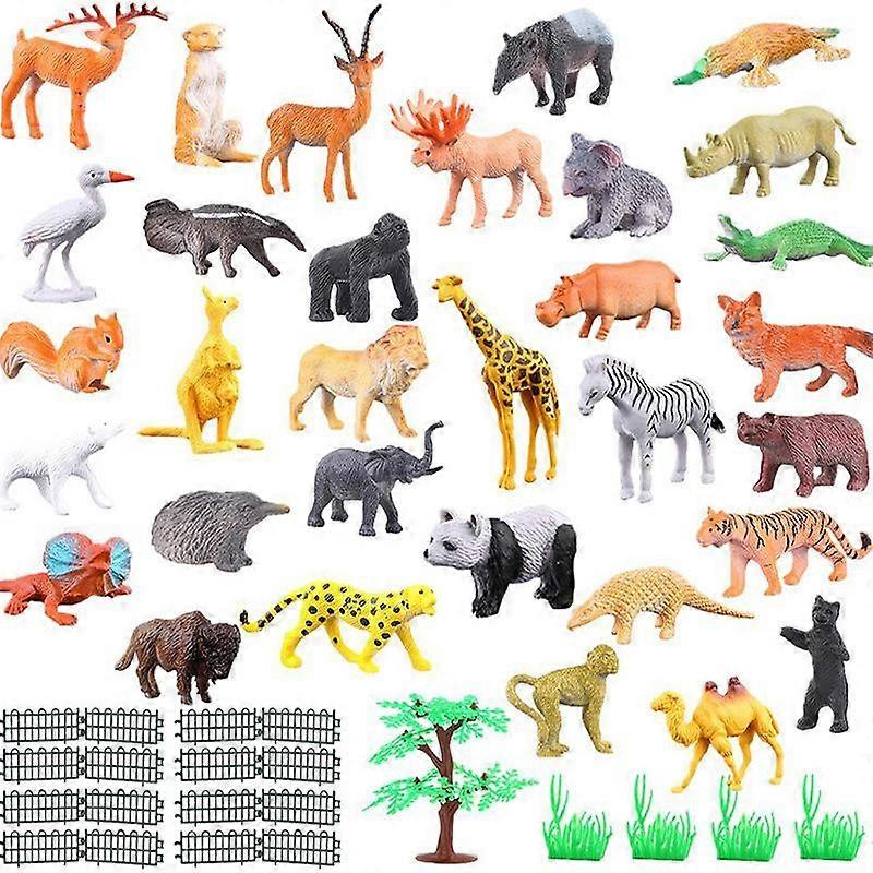 53-Piece Realistic Wild Animal Models Set, Plastic, Multicolor | Fruugo UK