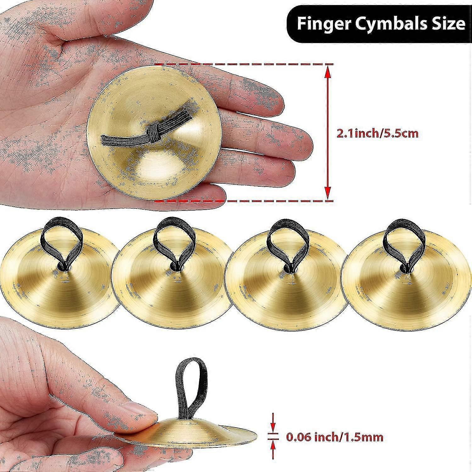 20 Pieces Finger Cymbals Belly Dancing Finger Zills Musical Instrument ...