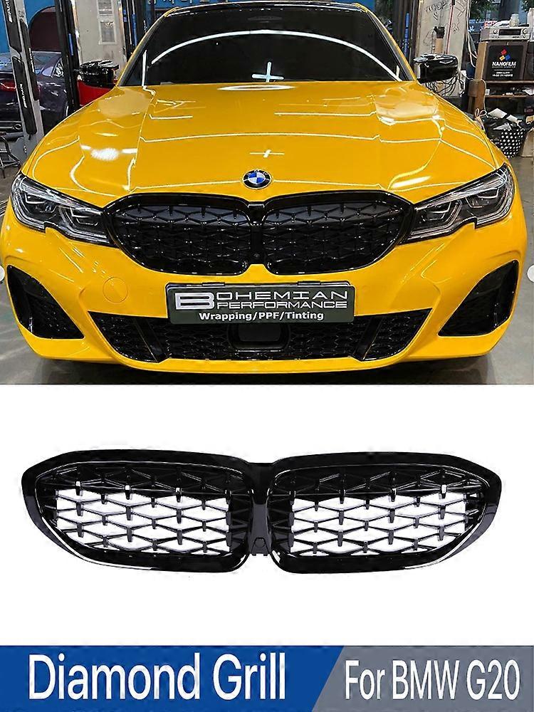 Diamond All Chrome Style Racing Grille For BMW G20 3 Series M3 330i ...