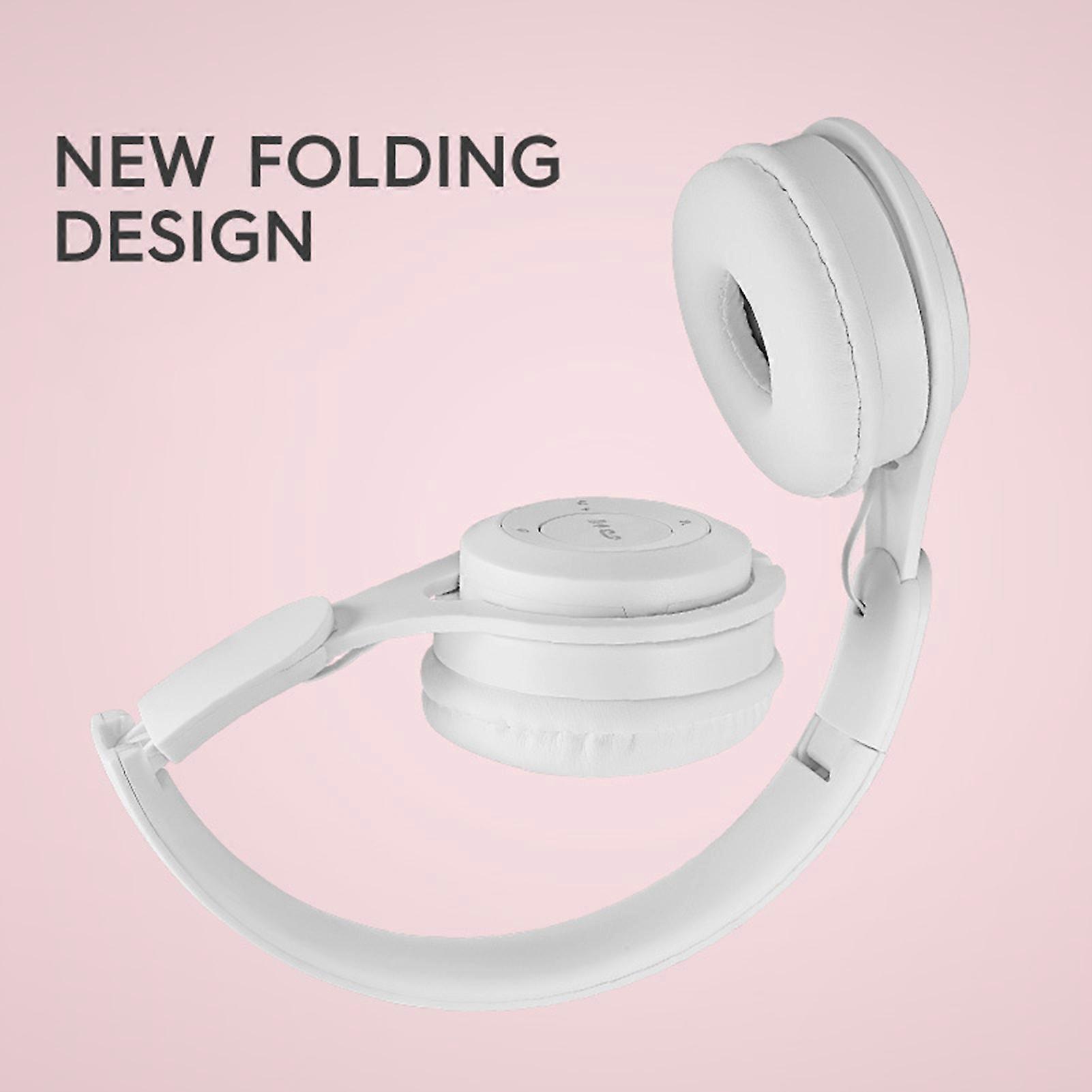 M6 Wireless Foldable Headset Macarons Heavy Bass Bluetooth-compatible ...