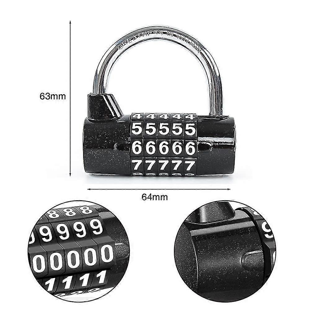 5 Digit Combination Padlock, Combination Lock, Digital Lock,Zinc Alloy ...
