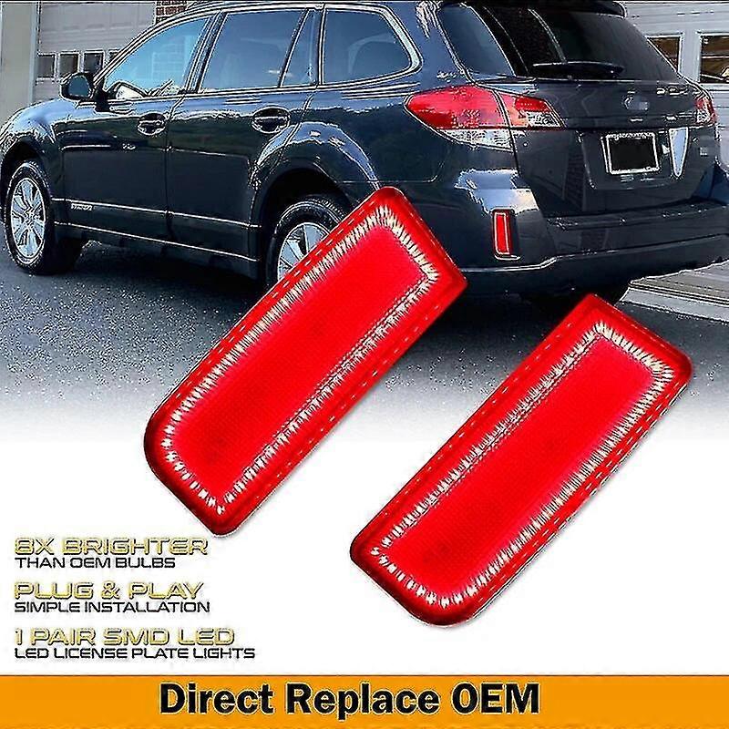 iJDM Taillight Style Full LED Bumper Reflector Lights For Subaru ...