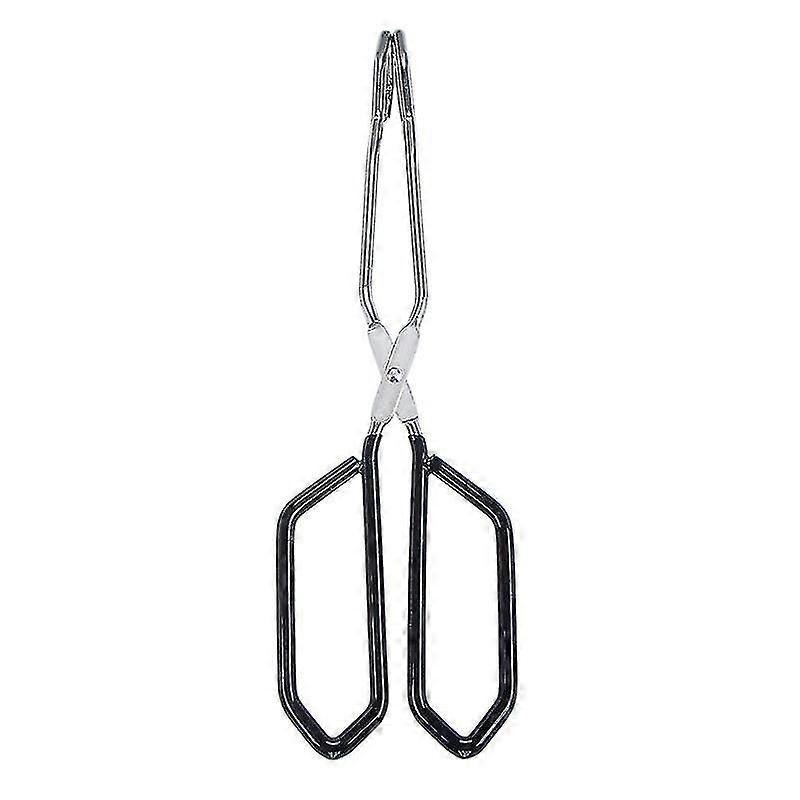 Scissor Tongs Stainless Steel Food Tongs with Wrap Handle Angled Bread ...