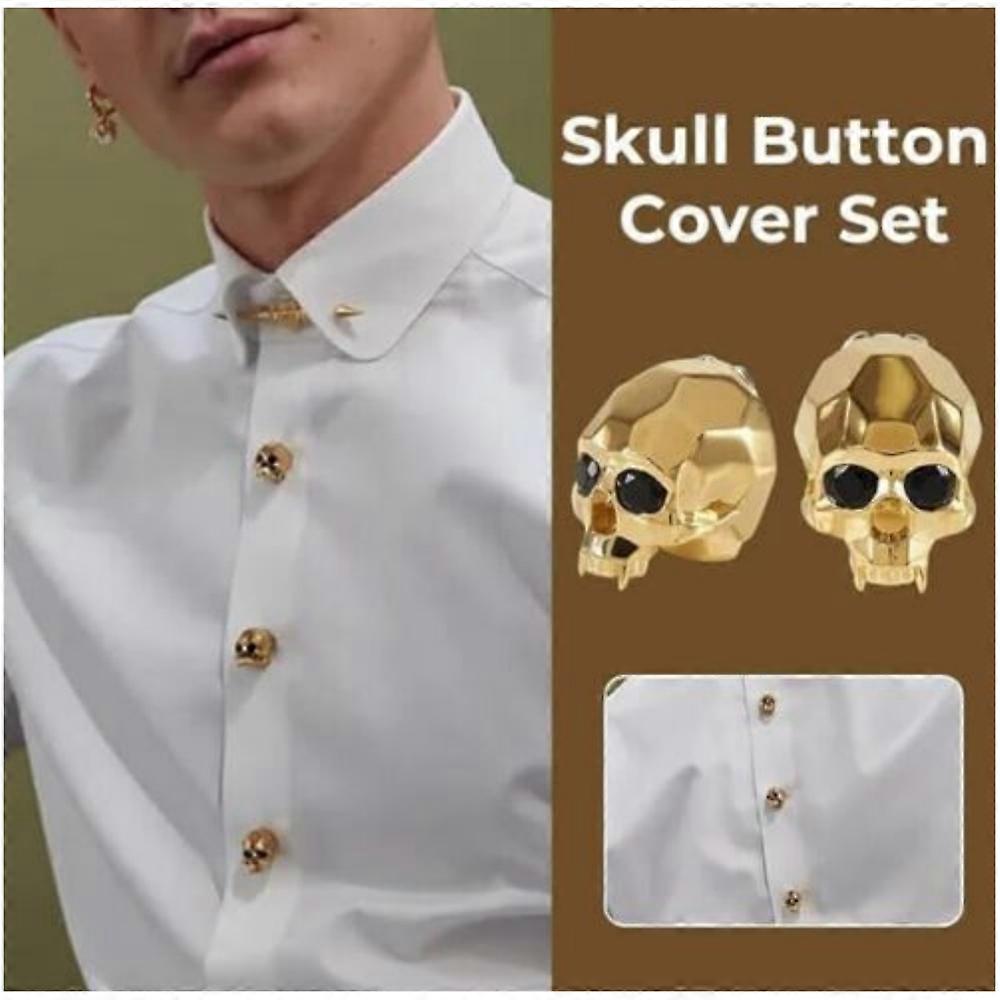 Skull Button Cover Set, Gothic Skull Button Covers for Men | Fruugo UK