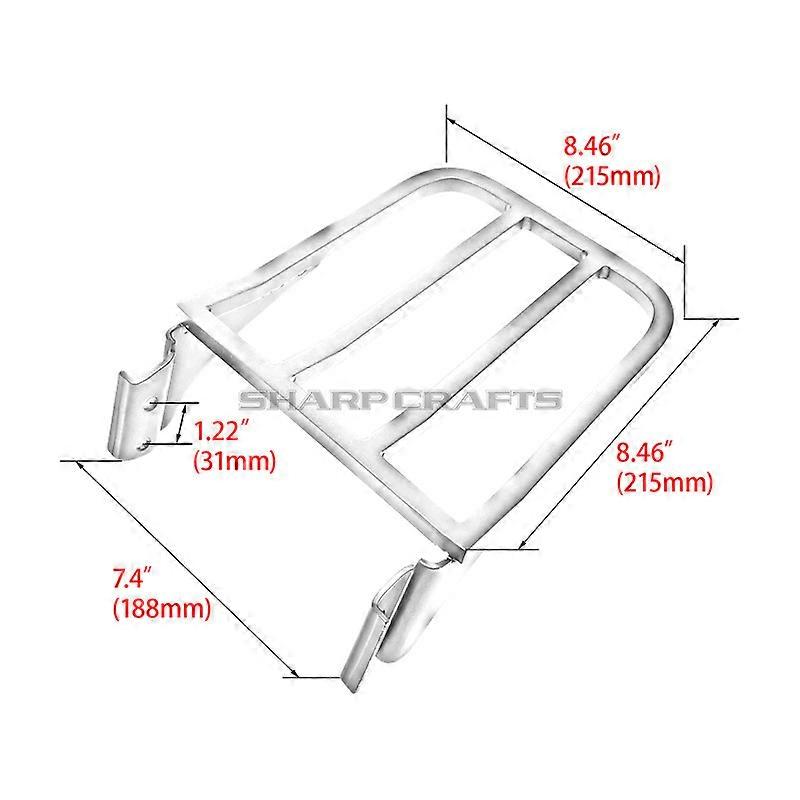 Motorcycle Sissy Bar Backrest Luggage Rack For Harley Dyna Low Rider ...