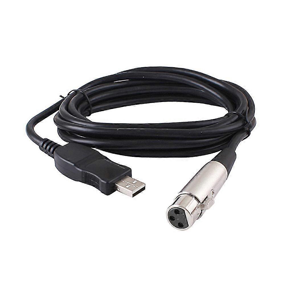 2.8 Meter Usb To Xlr Female Microphone Cable Computer Connecting ...