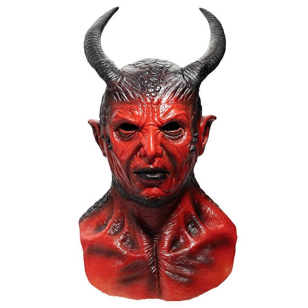 Horror Devil Latex Mask Cosplay Spooky Demon Hellfire Beast Prank ...